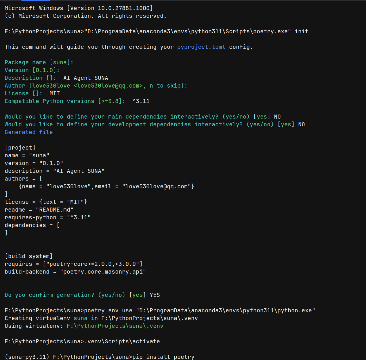 使用命令行创建项目本地的 Poetry 虚拟环境实战演示 —— 基于《Python 多版本与开发环境治理架构设计》的最佳实践_pyproject.toml 初始化-CSDN博客