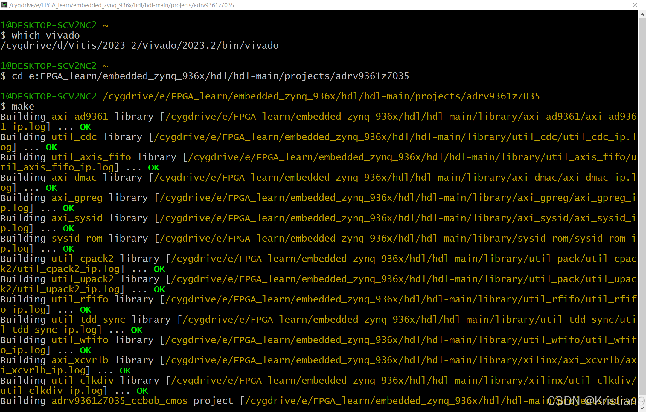 构建ADI官方HDL工程及IP核库的编译并添加到vivado_adi-hdl-CSDN博客