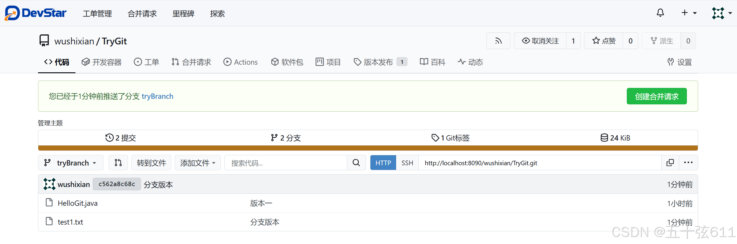 Windows中使用DevStar搭建平台的Git基础入门-CSDN博客