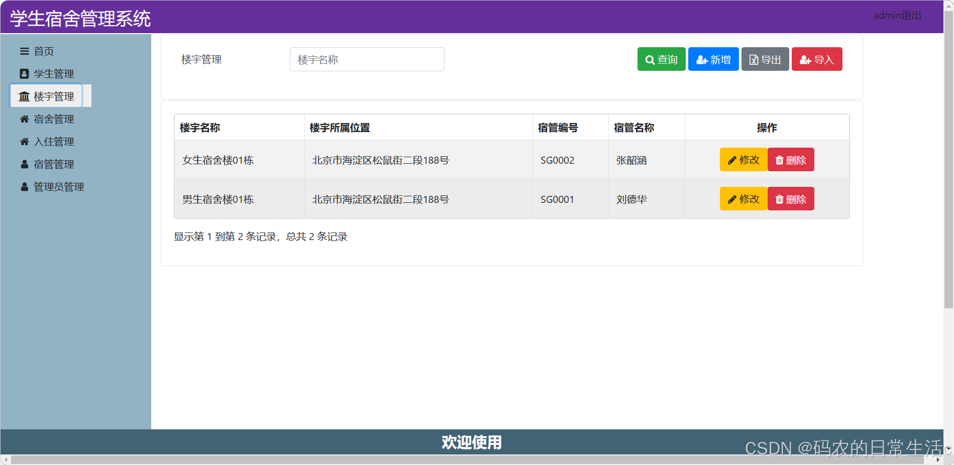 【springboothtmlmysql】学生宿舍管理系统(附源码数据库脚本)html高校宿舍管理系统源码csdn Csdn博客