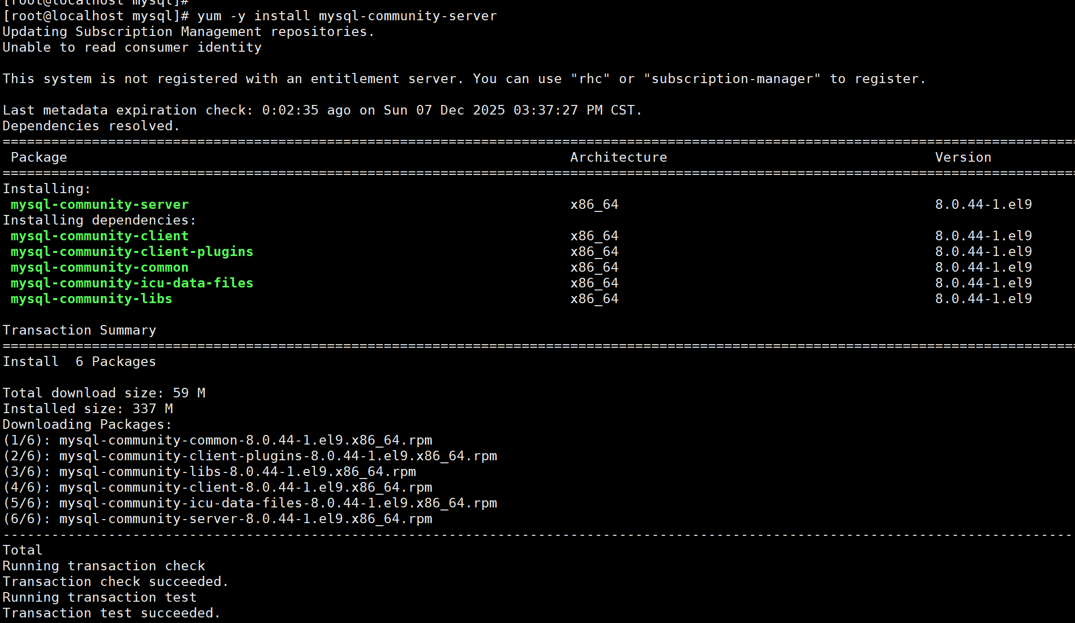 Linux系统下使用Yum源安装MySQL_linux通过yum源下载并安装mysql-CSDN博客