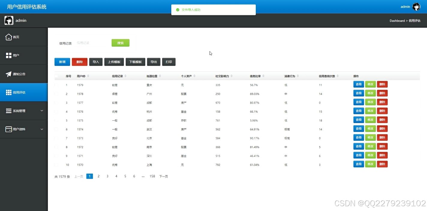 361java Ssm Springboot基于大数据的用户信用评估系统（源码文档运行视频讲解视频）大数据查询数据查询征信系统源码 Csdn博客