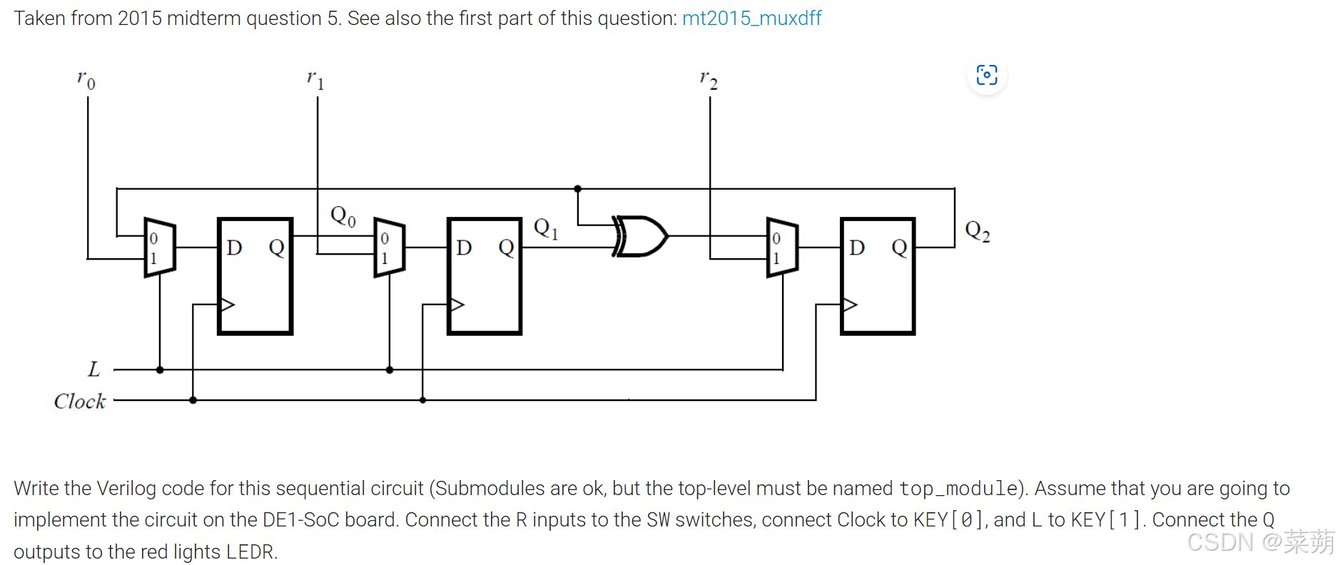 HDLBits-Verilog:3-bit LFSR-CSDN博客