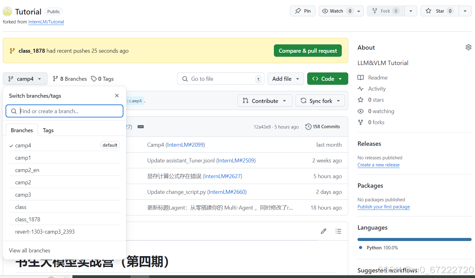 InternLM Camp4 L0G3000 Git 基础知识-CSDN博客