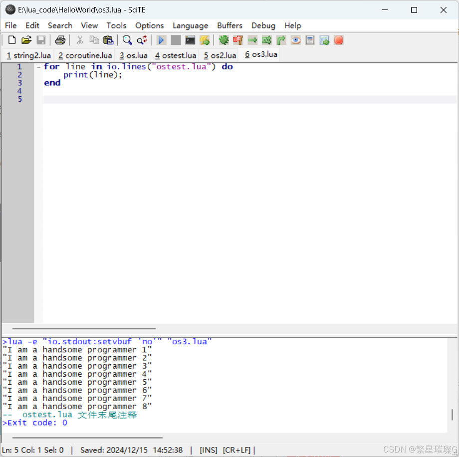 Lua语言入门 - Lua 文件 I/O_lua file:close()-CSDN博客