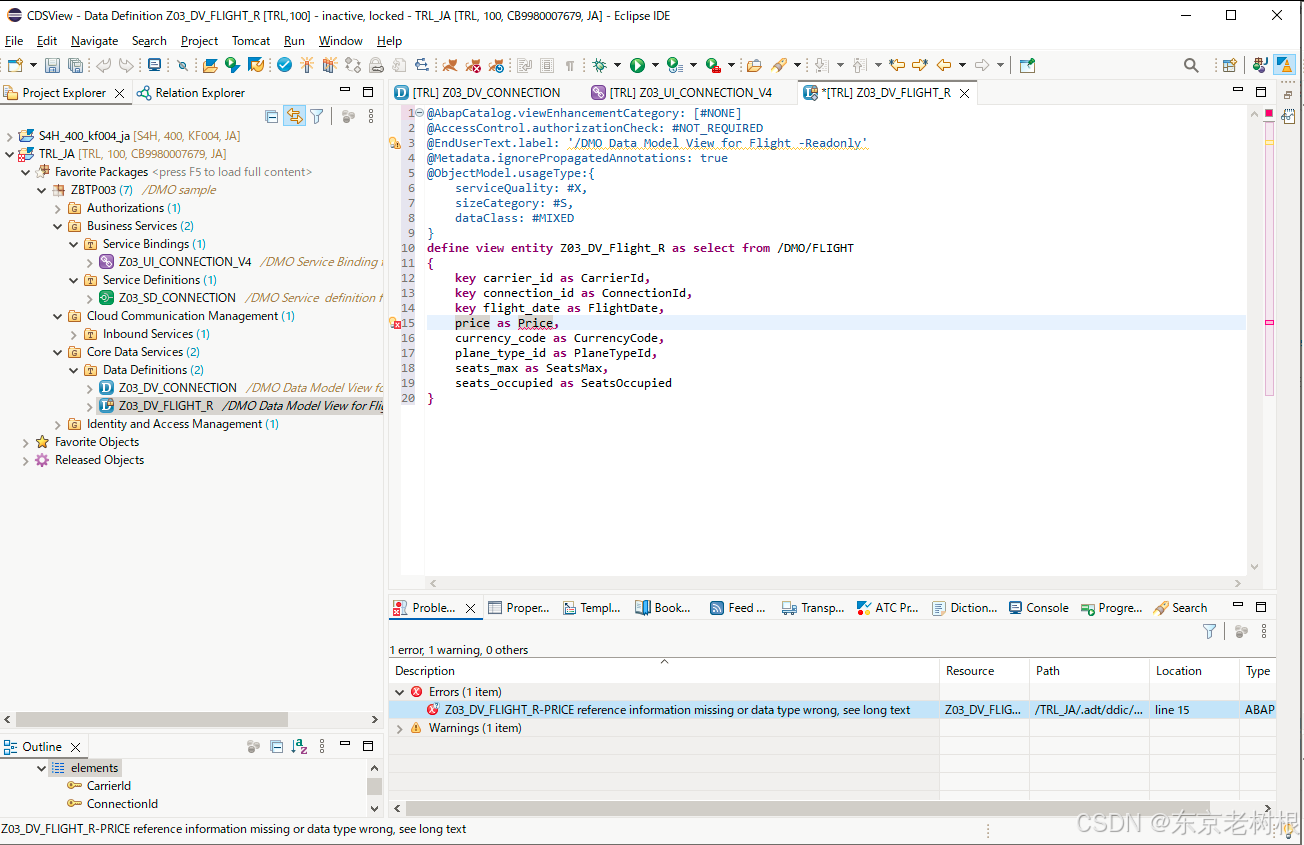 SAP学习笔记 - 开发41 - RAP开发 Annotation的作用2: association-多表连接，LINEITEM_REFERENCE-显示列表，targetElement ...