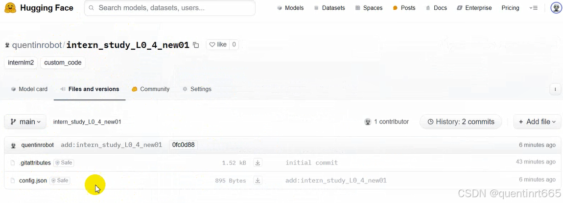 使用Hugging Face平台下载模型&在HF平台上使用Spaces部署intern_cobuild&模型上传_hugging face spaces-CSDN博客