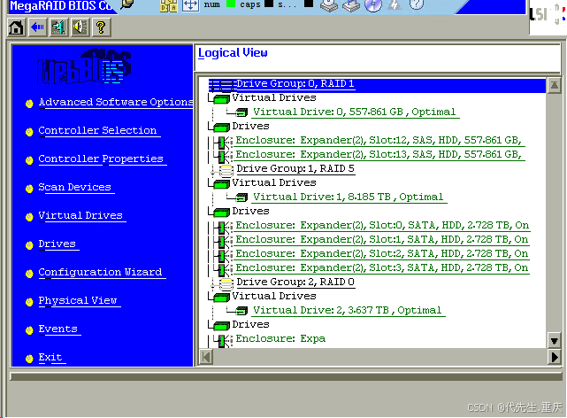 MegaRAID卡WebBIOS配置一例（一）、配置系统盘_megaraid配置raid-CSDN博客