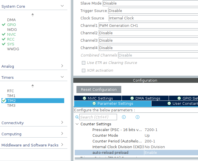 PWM控制舵机步骤（HAL库+cubeMAX+stm32f1)_cubemax设置pwm-CSDN博客