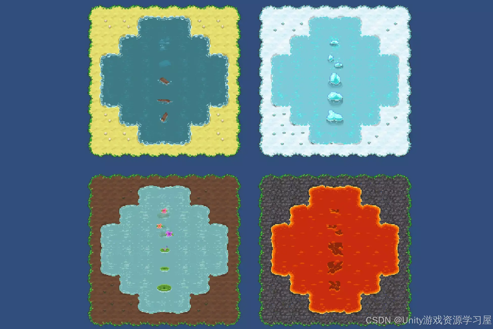 【Unity动态水体效果插件】2D Water Animations Tiles V2 快速创建2D游戏动态水体效果_2d水面 动态模拟-CSDN博客