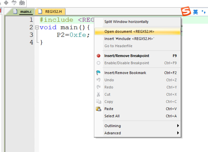 keil中REGX52.H(15): error C129: missing ‘；‘ before ‘sfr‘-CSDN博客