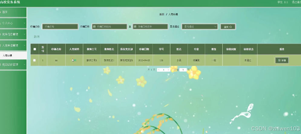 基于nodejsvue高校党务系统 程序论文开题 计算机毕业设计 Csdn博客