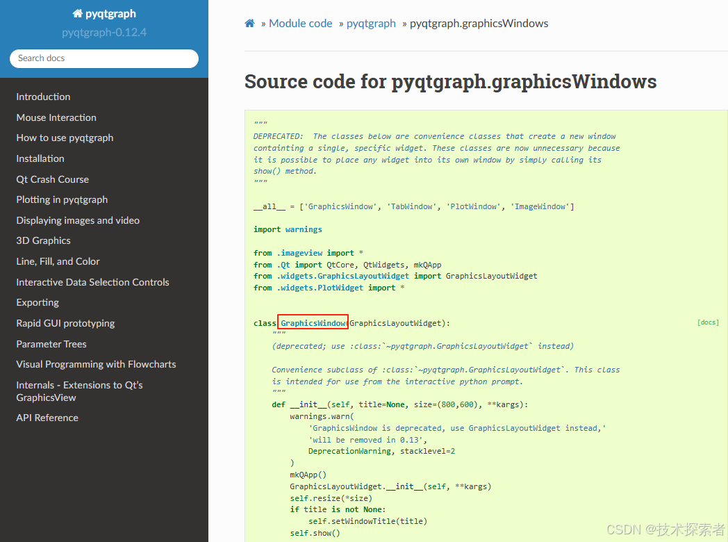 Python：pyqtgraph模块无GraphicsWindow问题的解决方法-CSDN博客