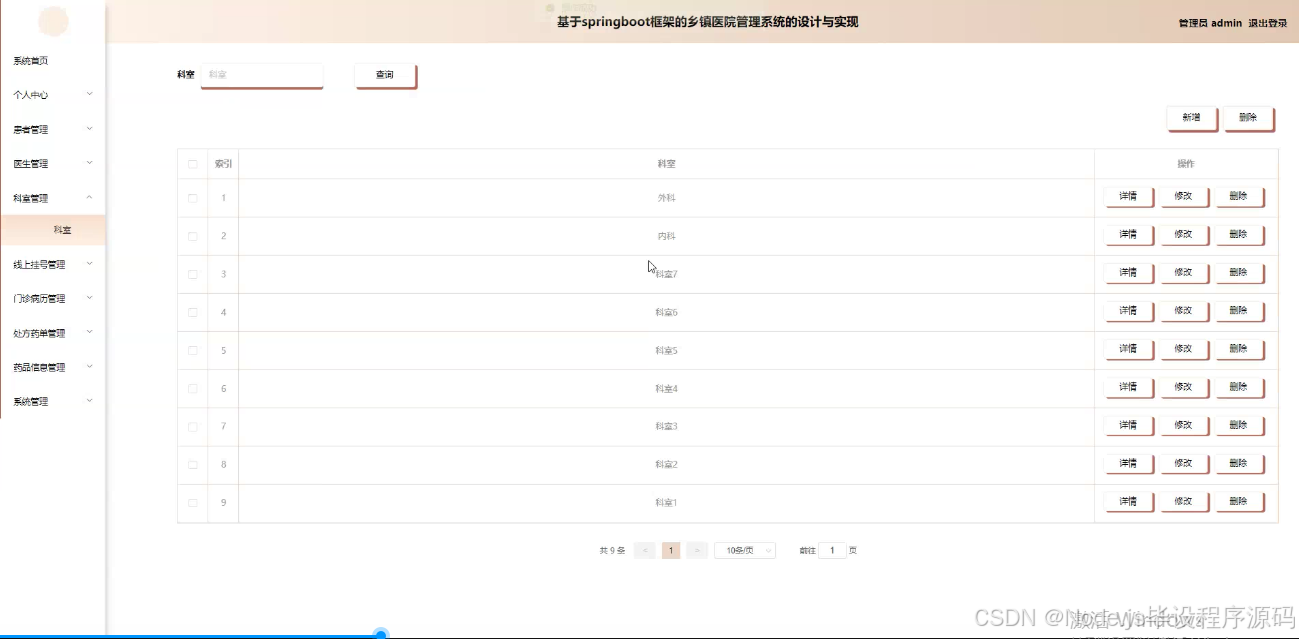2025毕设springboot 乡镇医院管理系统的设计与实现论文源码 Csdn博客
