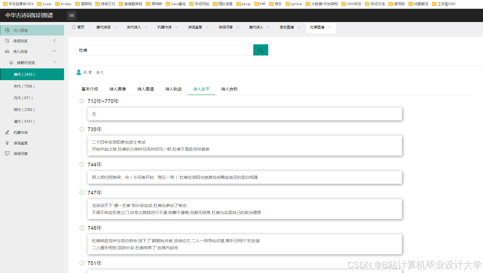 计算机毕业设计python中华古诗词知识图谱可视化 古诗词情感分析 大模型自动写诗 古诗词智能问答系统源码 Lw文档ppt讲解基于pytorch实现中医药领域知识图谱的智能问答系统