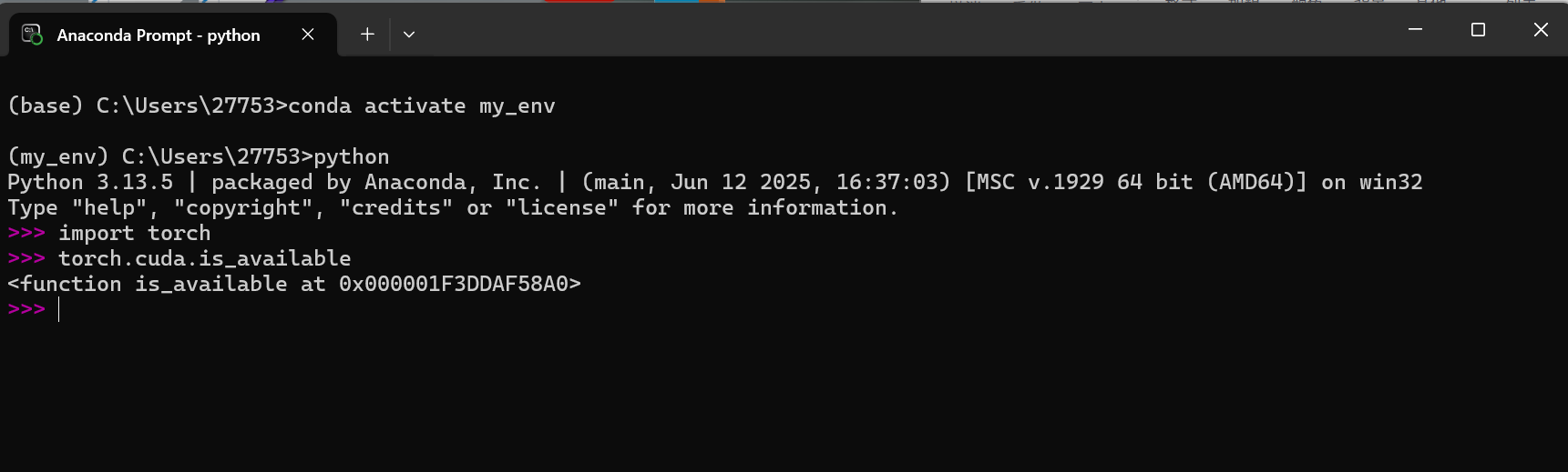 Pytorch在cmd中安装到conda里面的虚拟环境_怎么调用pytorch环境在cmd里面-CSDN博客