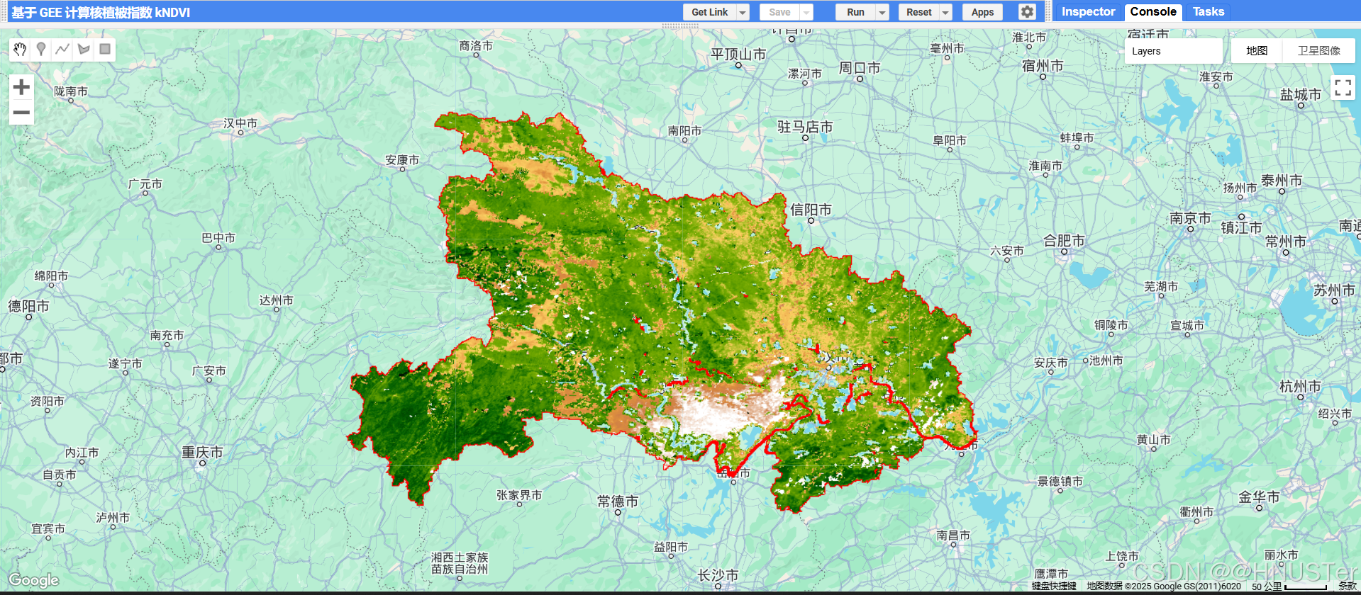 基于 GEE 计算核植被指数 kNDVI_gee kndvi-CSDN博客