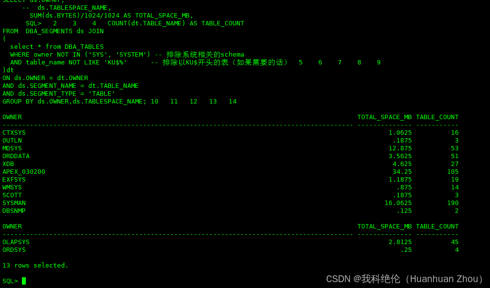 Oracle统计表数据量信息oracle查询表数据量 Csdn博客