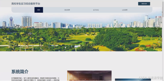 计算机毕业设计springboot高校学生实习综合服务平台 基于spring Boot的高校学生实习管理服务平台 高校学生实习服务系统的设计与