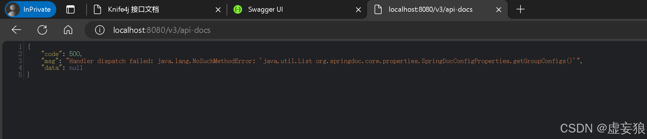 【Knife4j 4.5.0 + Spring Boot 3.5.3】全网唯一最新解决 Swagger 配置与版本兼容问题！！！_java.util.list org.springdoc ...