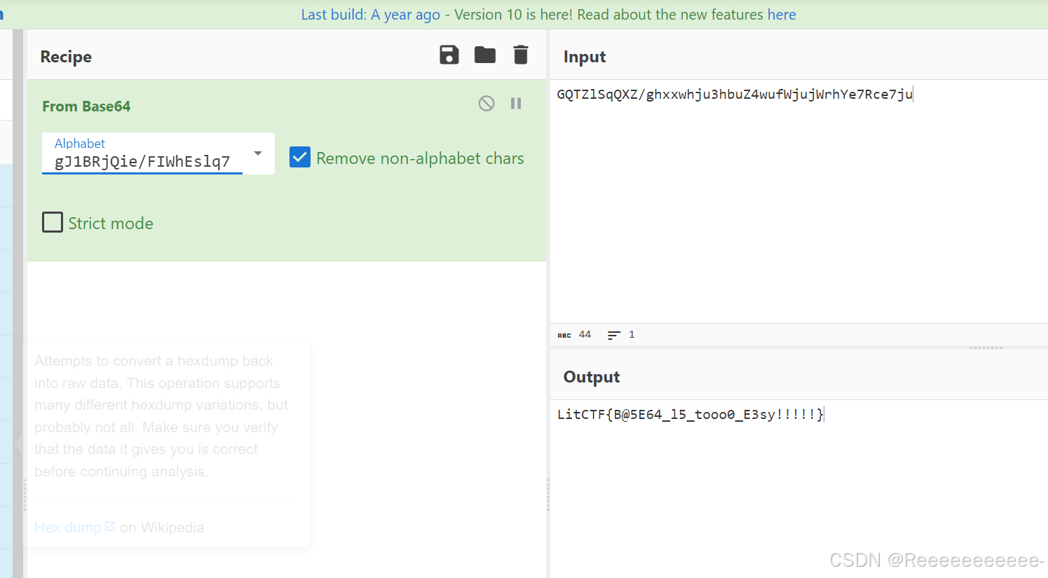 NSSCTF [LitCTF 2023]enbase64_lwfwcgluc3rhbgwtcgitmjq4ntqxmzc4njqt-CSDN博客