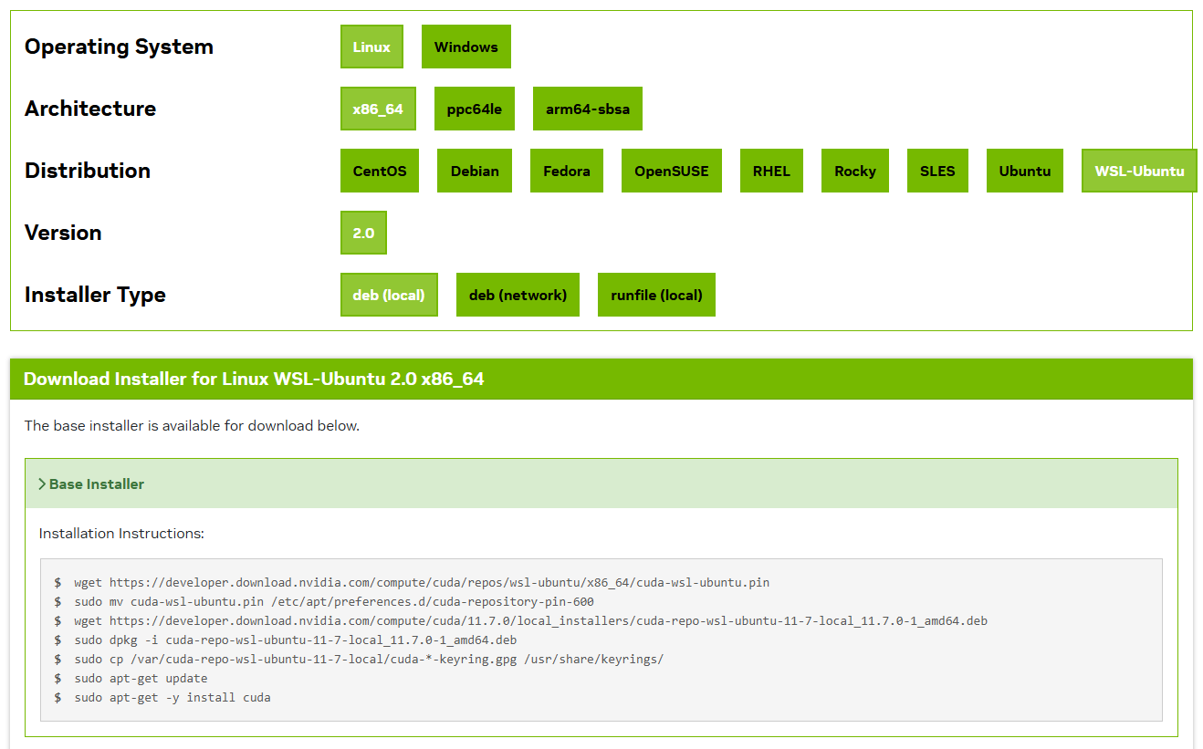 CUDA编程学习（二）win11+wsl2+cuda+tensorRT环境配置_wsl2 tensorrt-CSDN博客