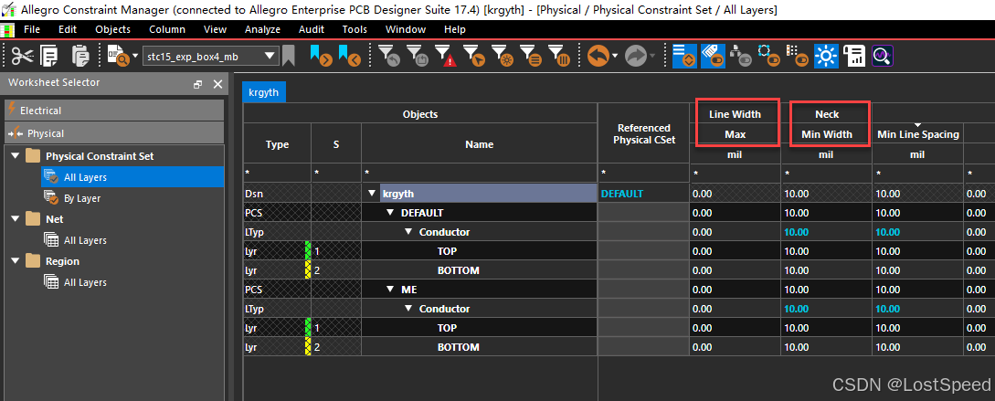 cadence SPB17.4 - allegro - Constraints Manager - show all Column_allegro17.4 菜单栏不显示了-CSDN博客