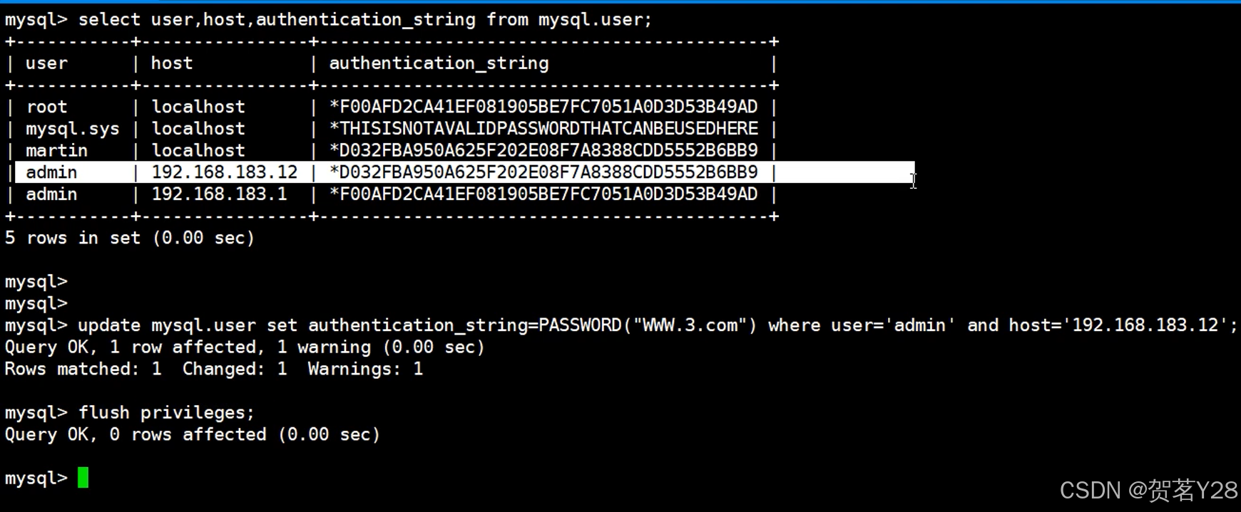 MySQL用户管理操作_mysqladmin-CSDN博客