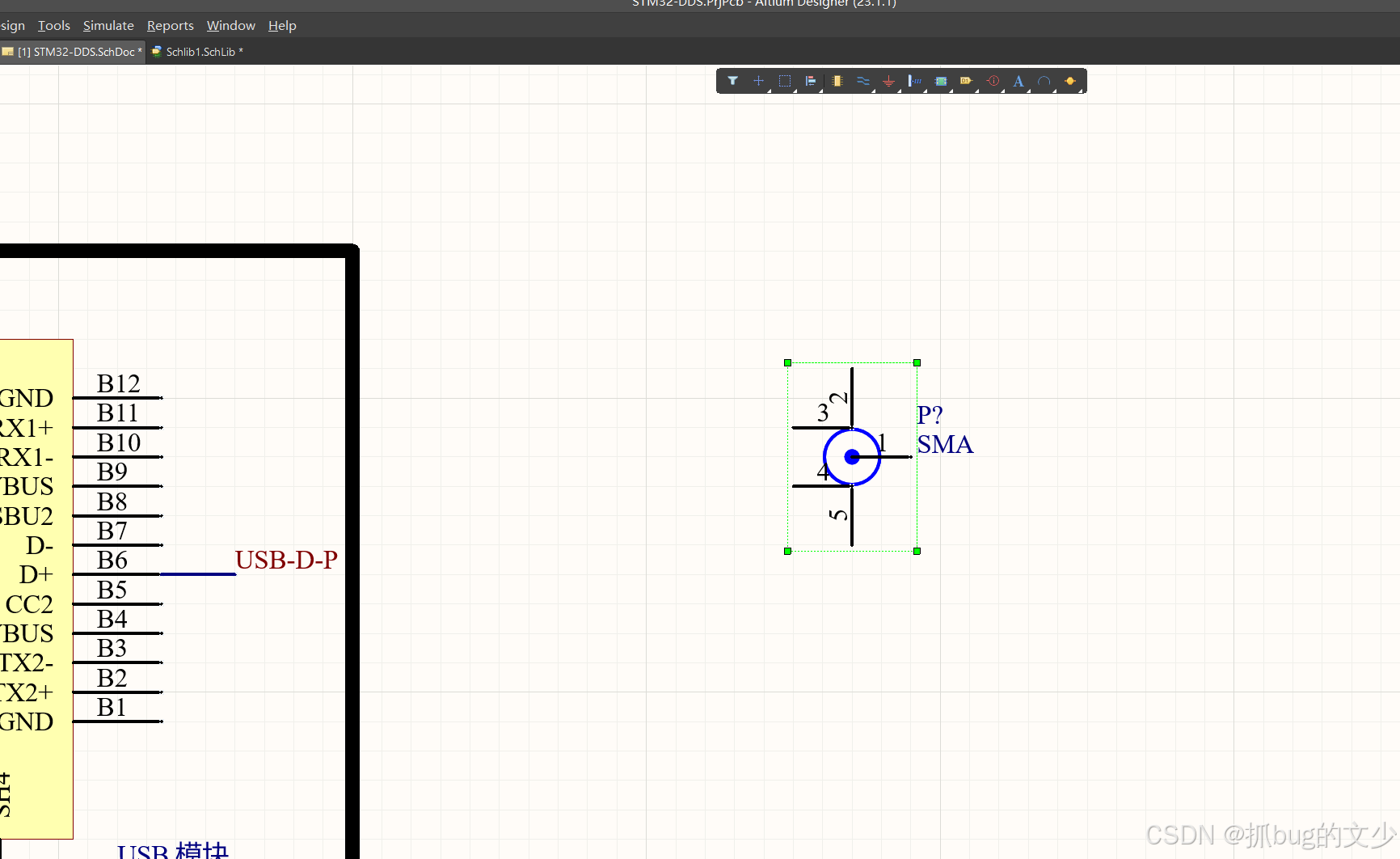 Altium Desiger学习笔记 06 利AD制作一个SMA元件-基本原理图的设计_sma原理图-CSDN博客