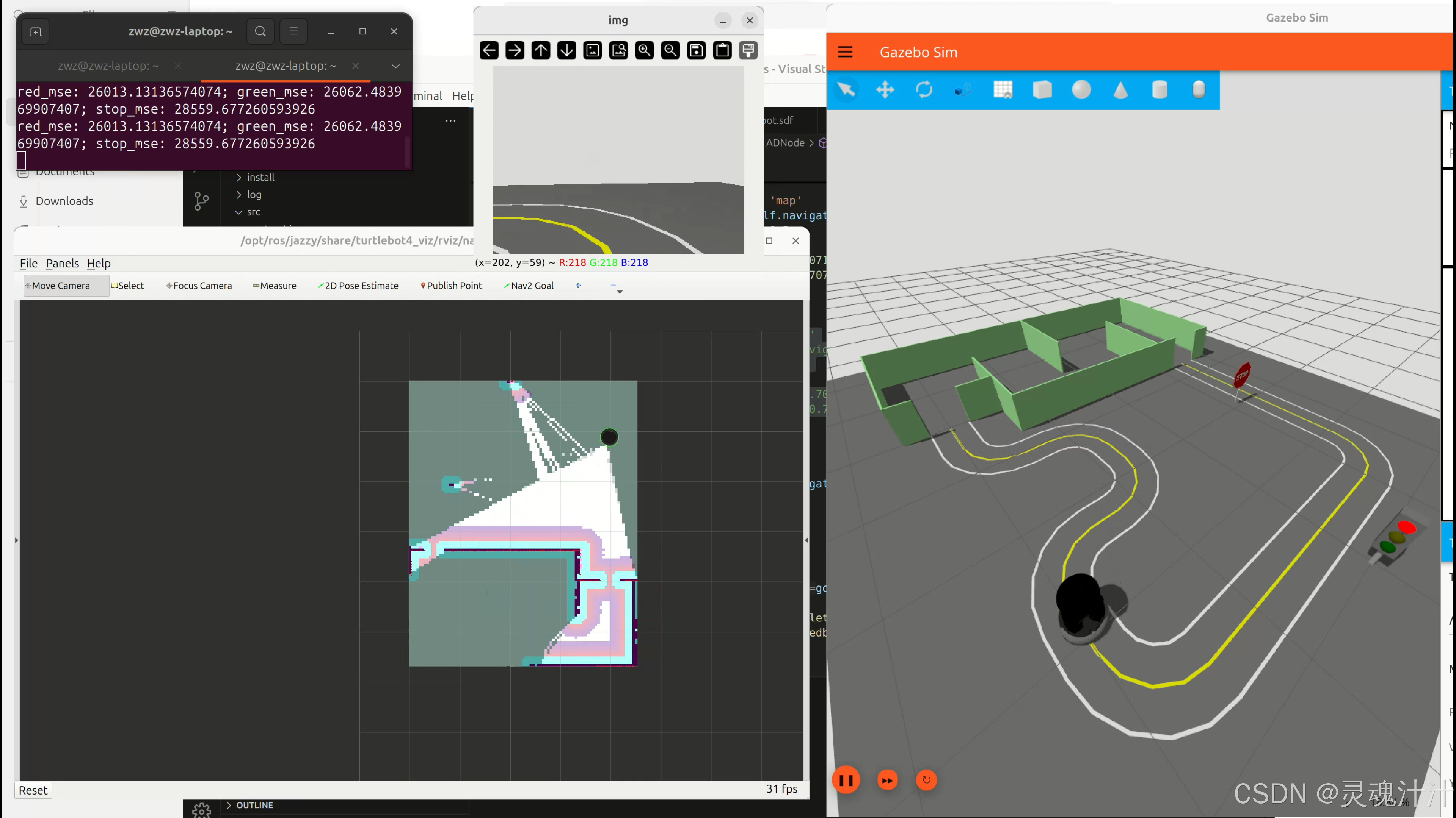 ROS2+Gazebo简易自动驾驶（1）_gazebo中如何构建车道双黄线-CSDN博客
