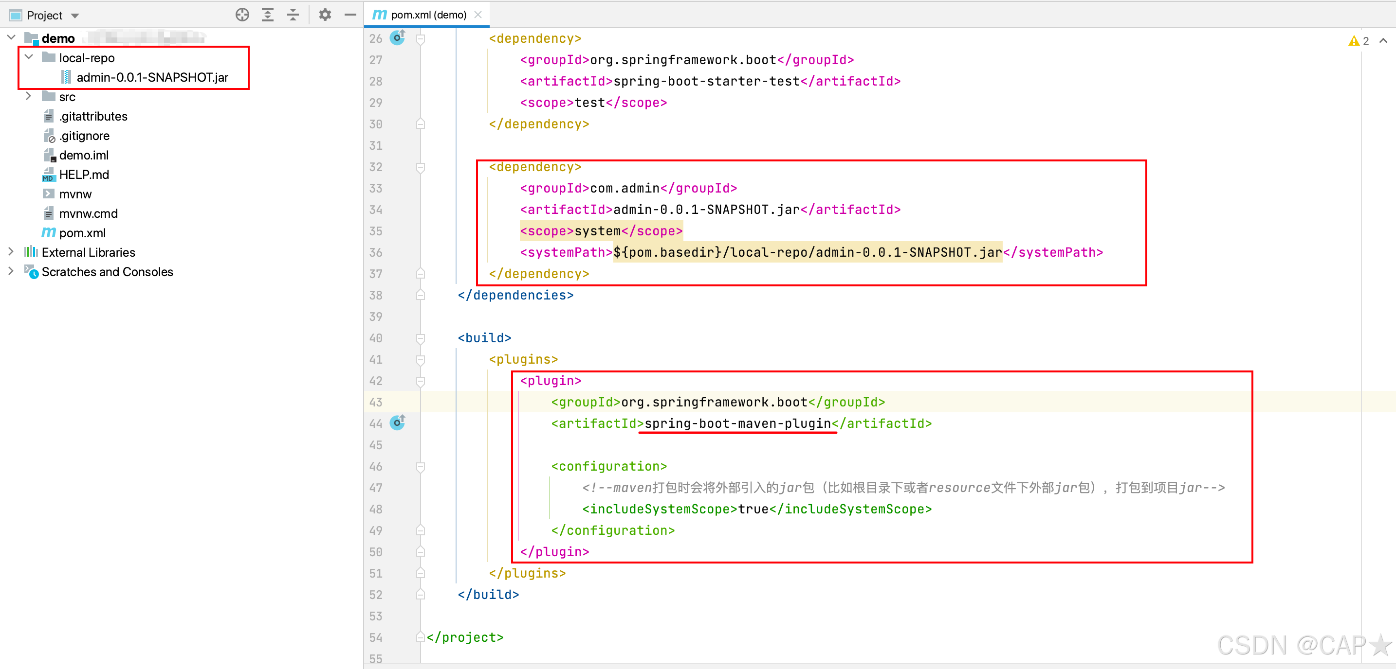springboot项目添加本地依赖jar_springboot引入本地jar包-CSDN博客