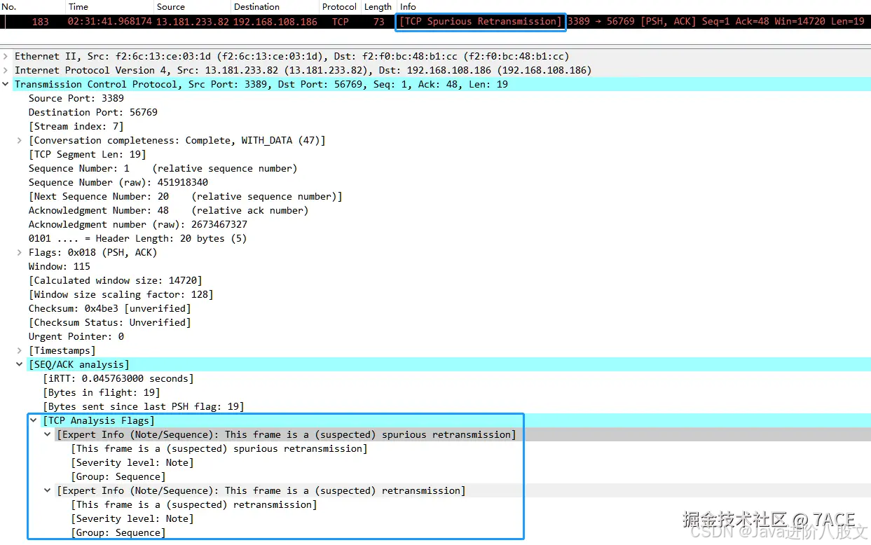 TCP Analysis Flags 之 TCP Spurious Retransmission-CSDN博客