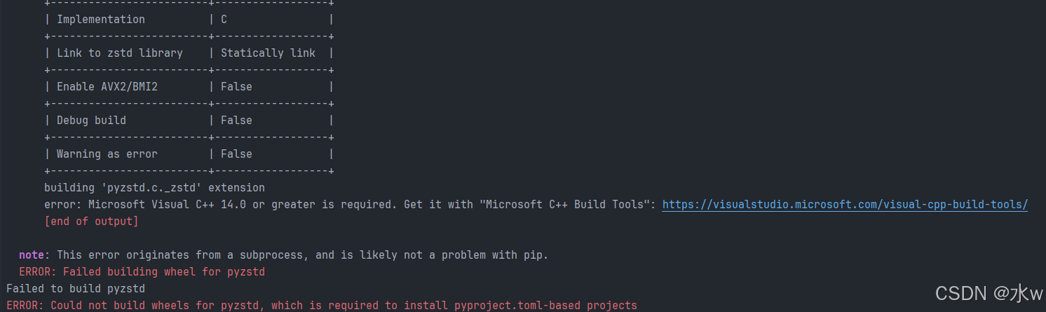 【python3.7】解决报错 error: Microsoft Visual C++ 14.0 or greater is required. Get it with “Microsoft ...