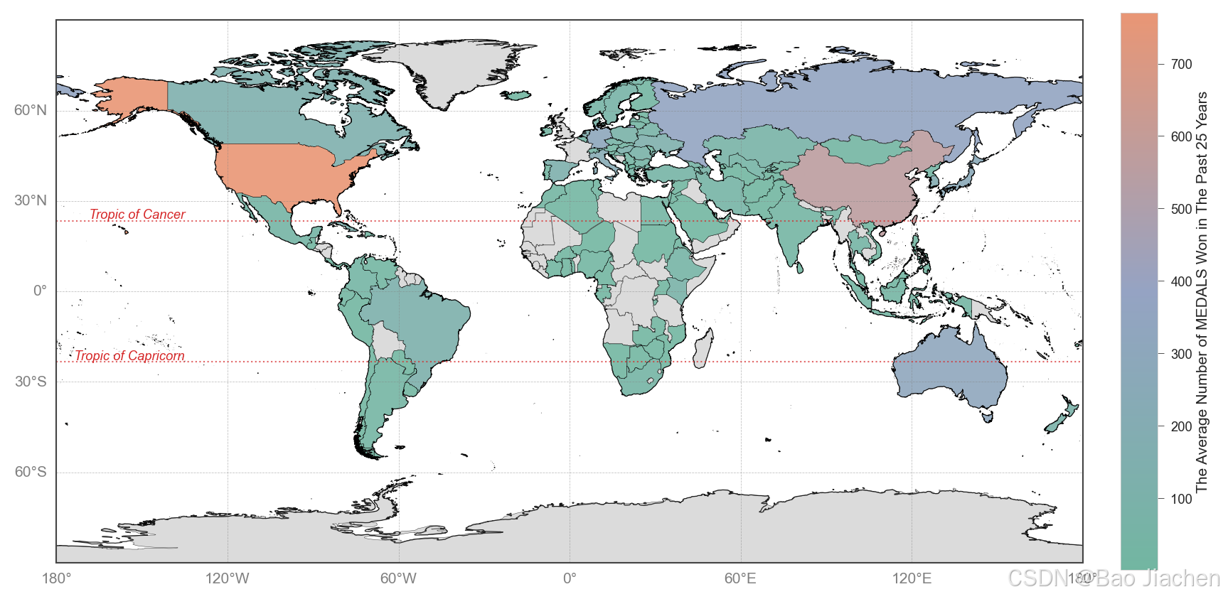 【Python高级绘图+世界地图】原创Geo工具包绘制“数据+世界地图”精美热力图（含JSON数据+中/英文自动匹配）_python绘制世界 ...