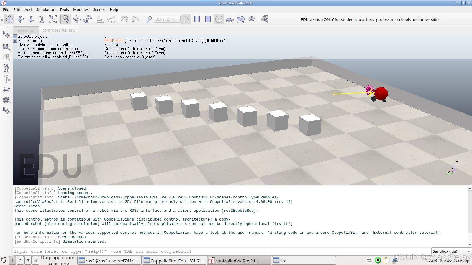 CoppeliaSim_Edu_V4_7_0_rev4_Ubuntu24_04 和 ROS2 Jazzy 之 python3 -m pip install pyzmq cbor2 ...