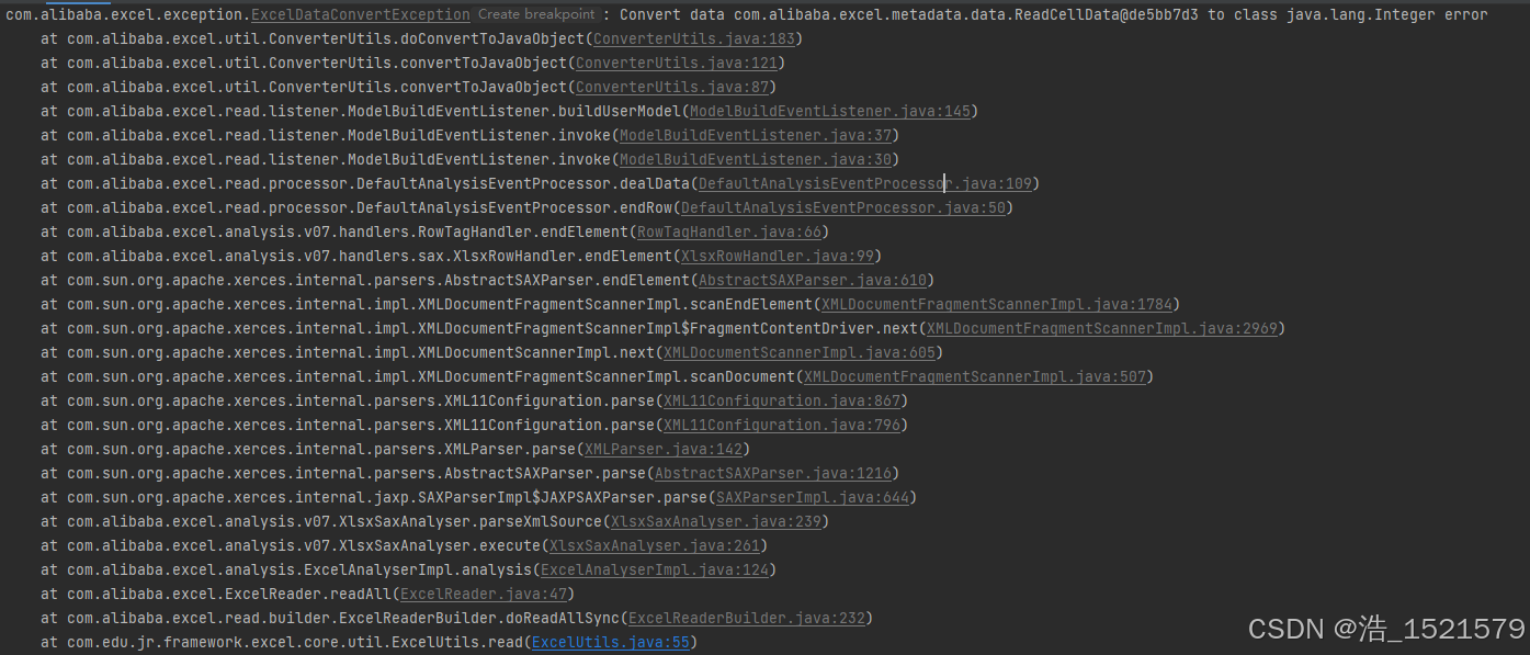 Easyexcel 数据类型转换报错处理easyexcel异常处理 Csdn博客