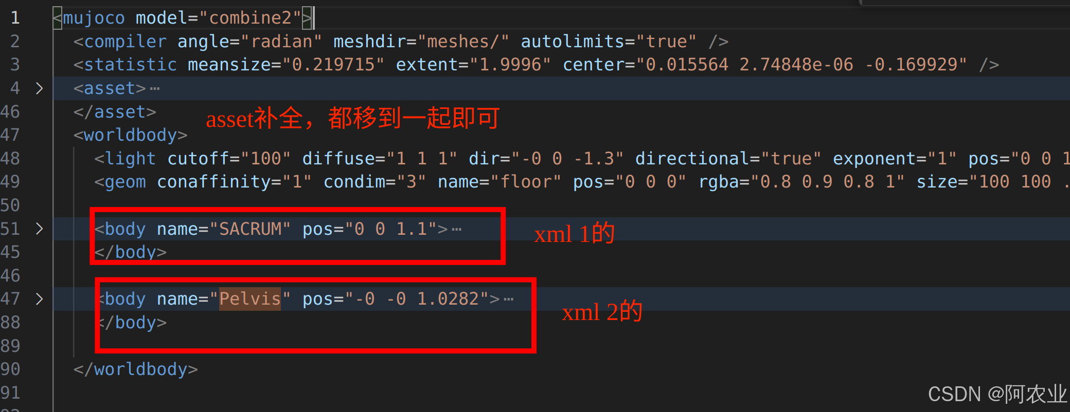 两个xml放到一个文件里显示（mujoco）_mujoco python 加载多个xml-CSDN博客