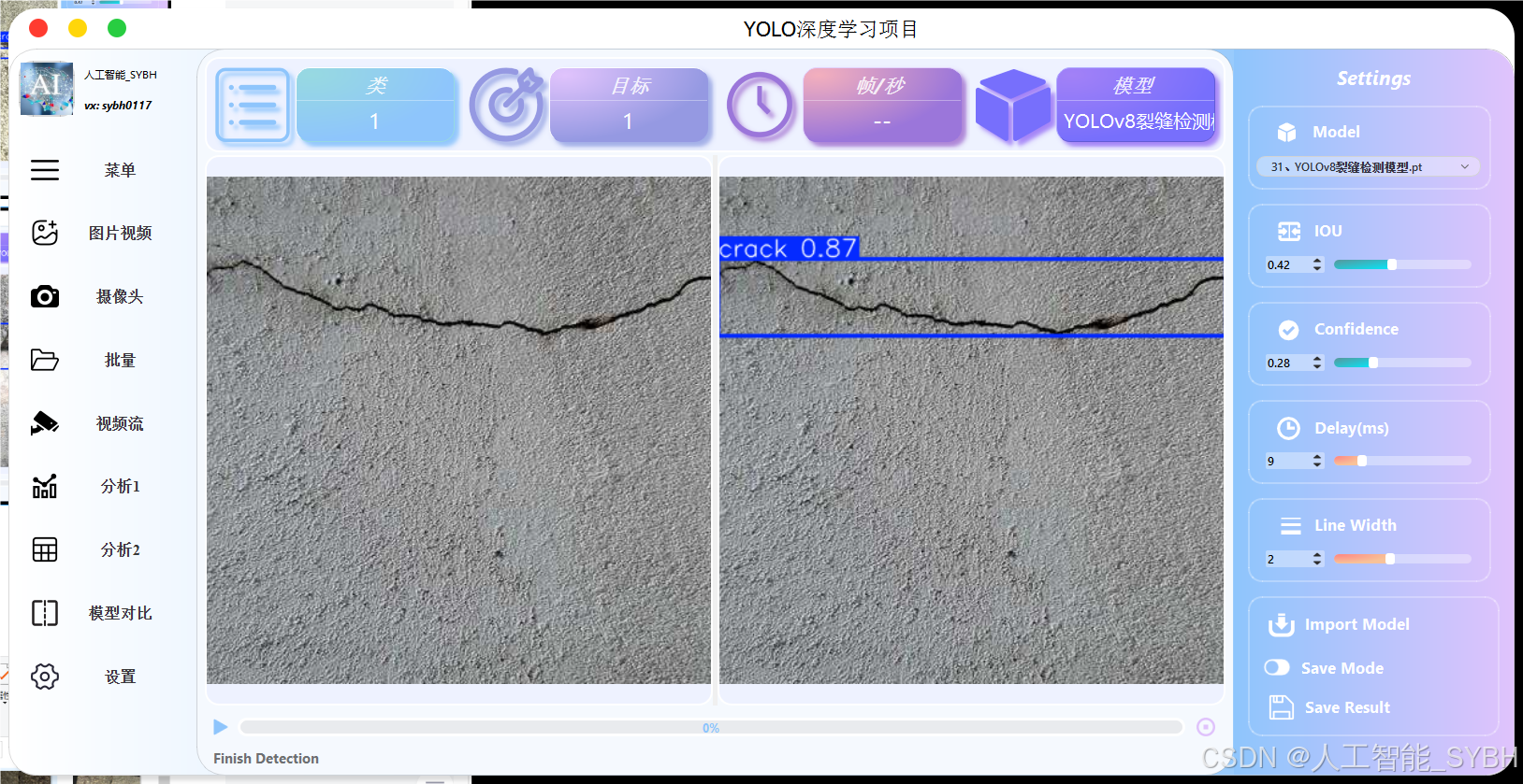 基于YOLOv8的裂缝检测系统（深度学习模型+UI界面+Python代码+训练数据集）_基于yolov8的墙面裂痕检测下载-CSDN博客