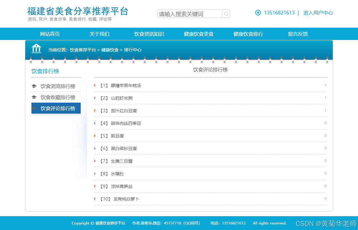 基于springboot福建地方特色美食推荐网站设计与实现计算机毕业设计成品和开题报告地方特色推荐网开发与设计 Csdn博客