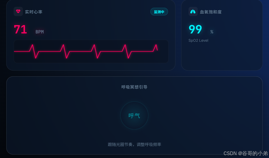 HTML5新手练习项目—生命体征监测（附源码）-CSDN博客