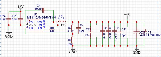 基于 ME3116AM6G 芯片的 DC - DC 降压转换电路-CSDN博客
