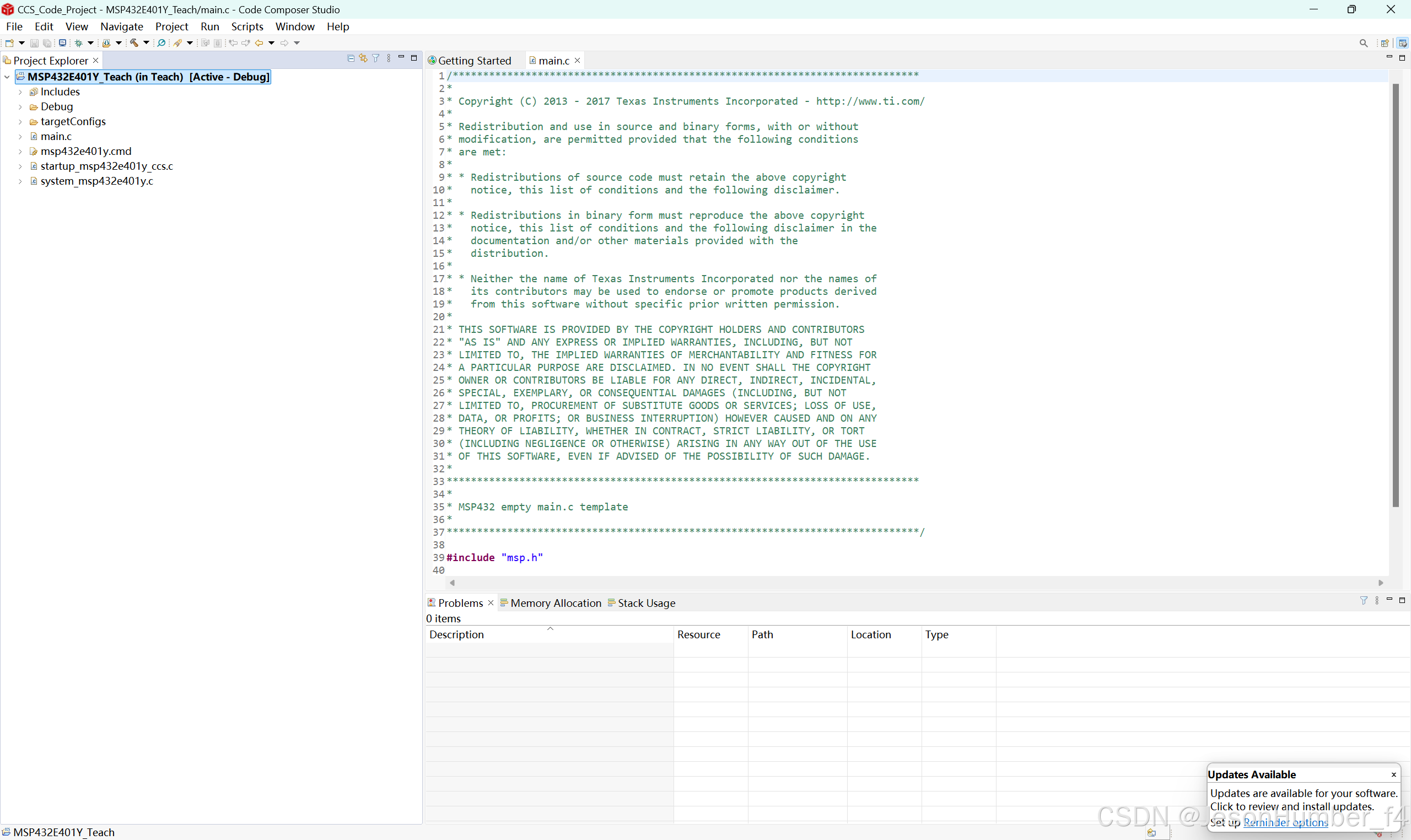 Code Composer Studio的环境配置（CCS12.7.1）（以MSP432E401Y及其官方SDK导入配置）-CSDN博客