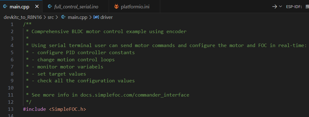 vscode platformIO 使用simpleFOC版本不匹配问题_#error simplefoc: esp-idf version 4 or lower detec-CSDN博客