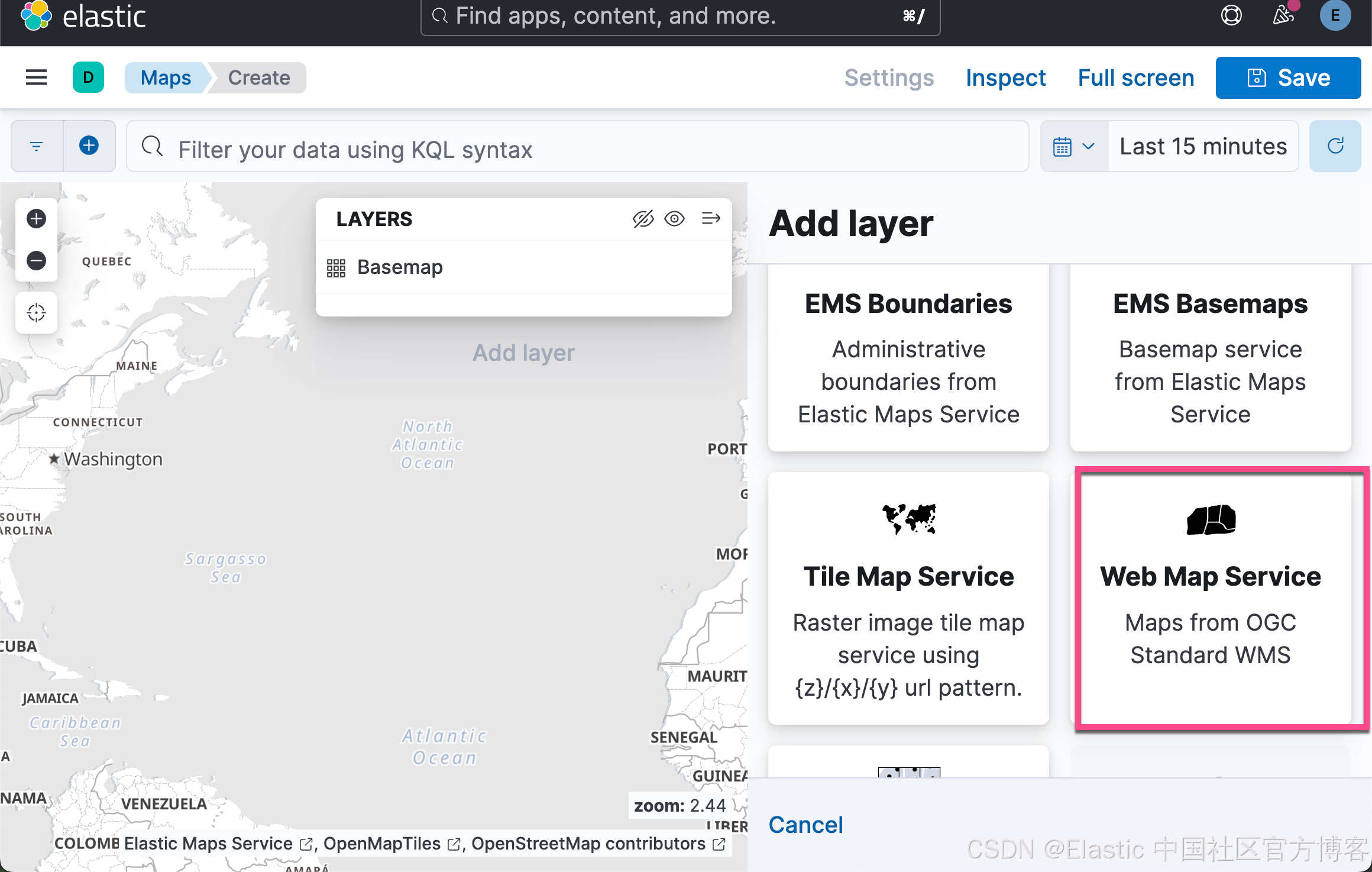 在 Kibana 地图中使用外部地图数据和 ES|QL_kibana8.17 maps-CSDN博客