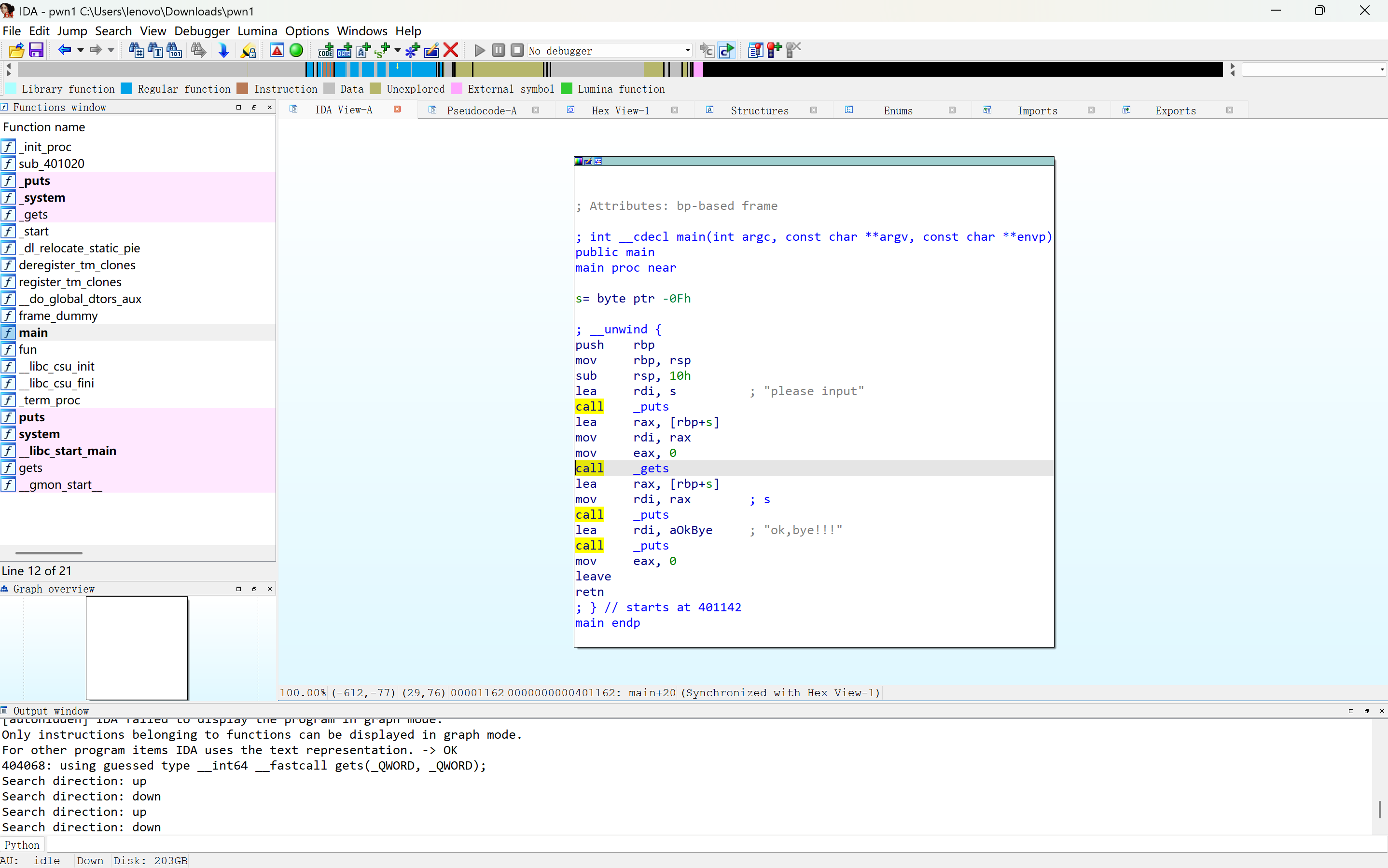 buuctf pwn-rip-CSDN博客