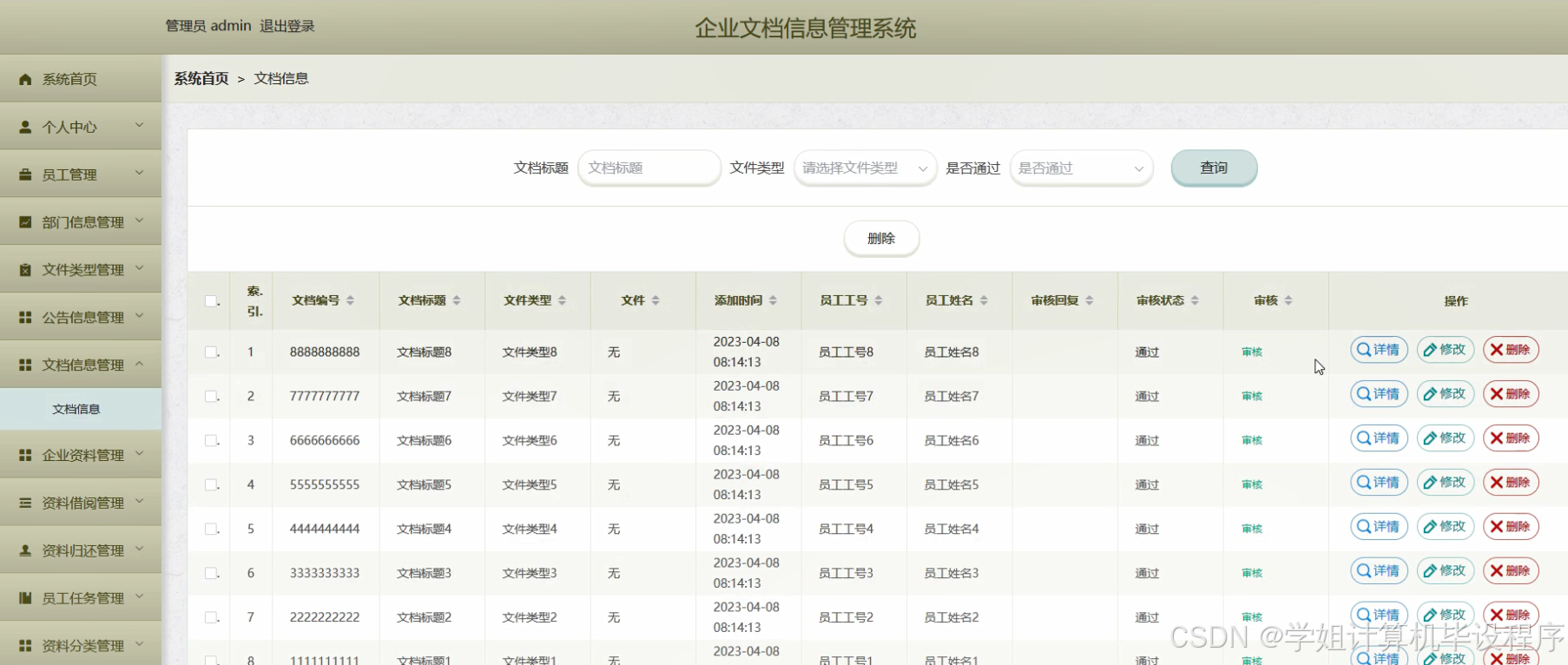 【开题报告】基于springbootvue企业文档信息管理系统(程序源码论文 计算机毕业设计 Csdn博客