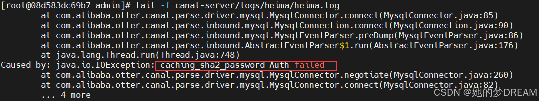 【canal】基于docker部署、与mysql连接的过程报错及解决_docker部署canal-CSDN博客