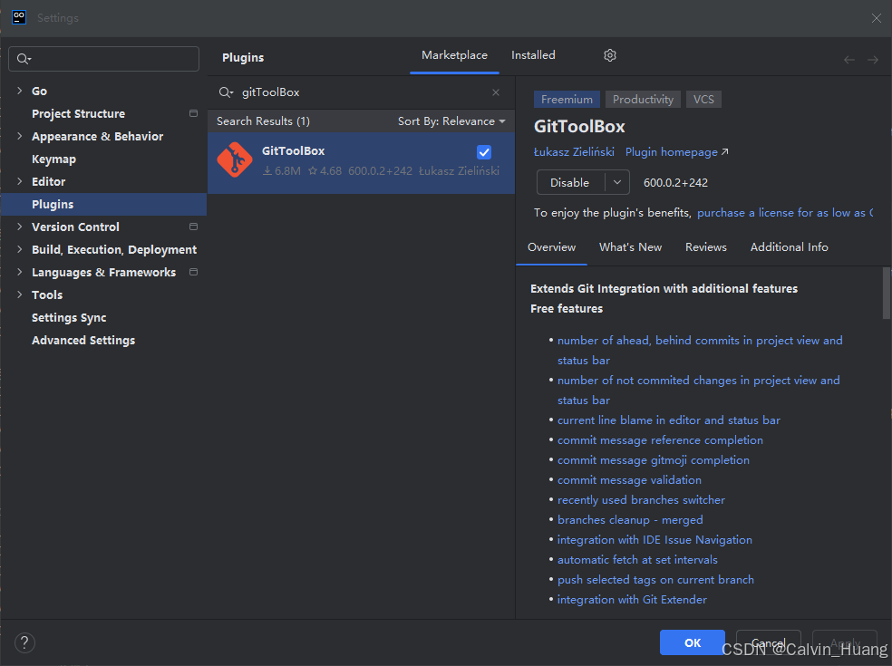 IDE goland和phpstorm插件推荐之gitToolBox妙用_goland git插件-CSDN博客