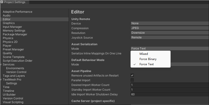 U3D中的ProjectSettings.asset乱码修改_unity projectsettings.asset-CSDN博客