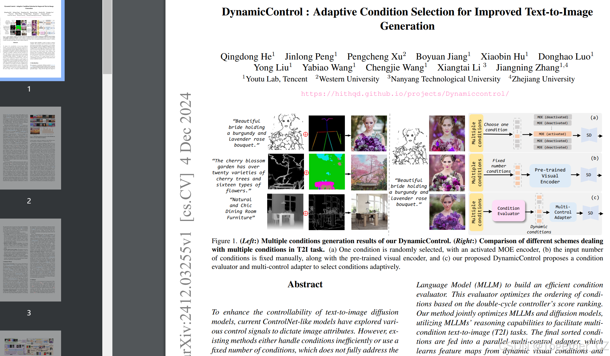 DynamicControl: Adaptive Condition Selection for Improved Text-to-ImageGeneration——自适应条件选择以改进文本到 ...